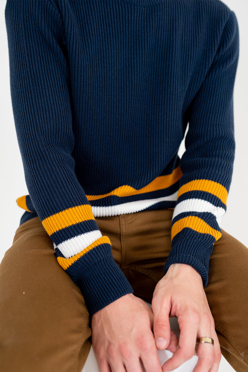 Navy Striped Sweater – Equator Stores